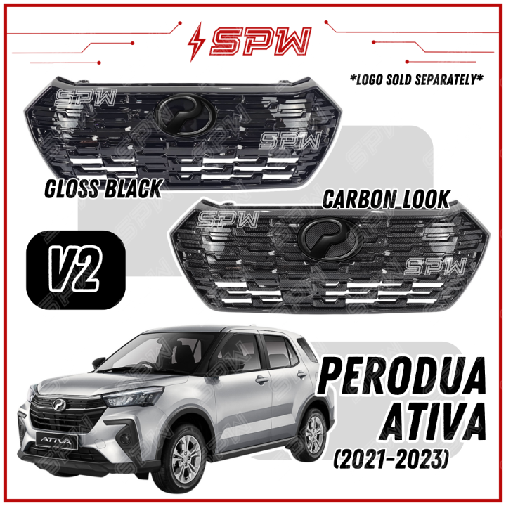 Perodua Ativa (2021 hingga 2023) reka bentuk Grill V2 depan ABS Grills ...