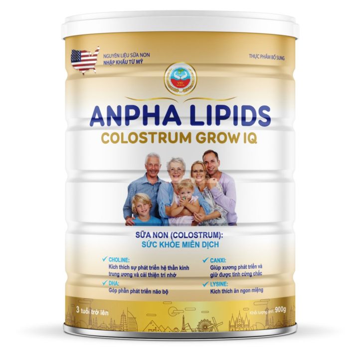Sữa Non Kháng Thể ANPHA LIPIDS COLOSTRUM GROW IQ 900G | Lazada.vn