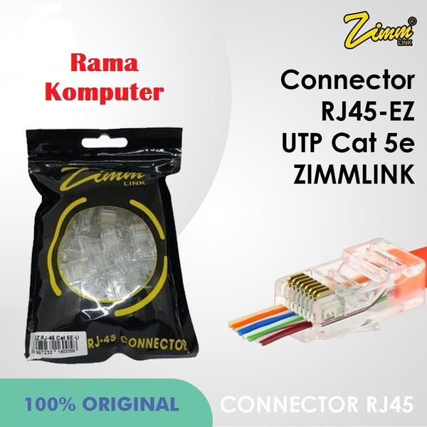 connector zimmlink rj45 cat5 anti gagal | Lazada Indonesia