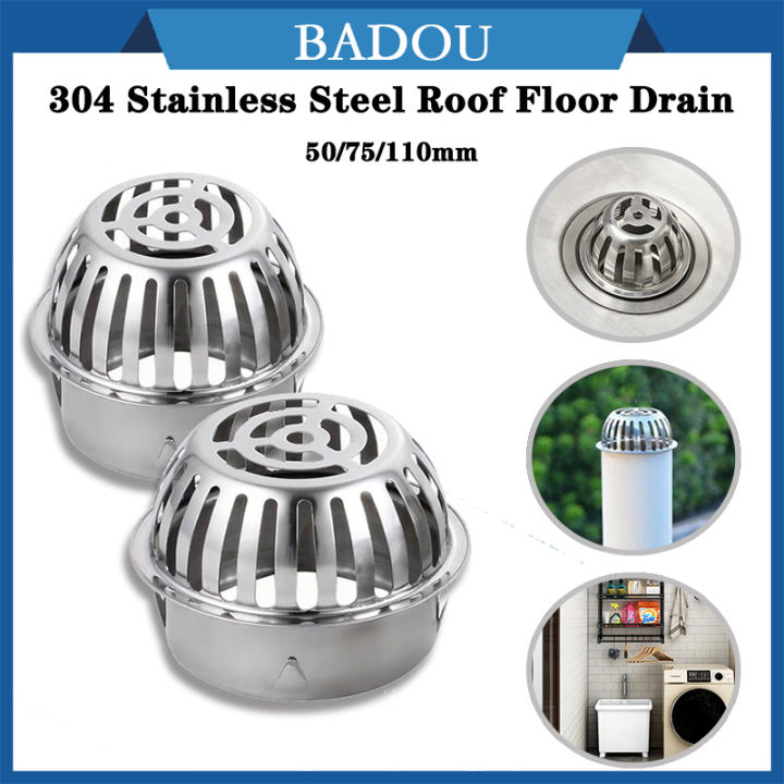 304 Stainless Steel Roof Floor Drain Anti-blocking Balcony Drainage ... 304 Stainless Steel Roof Floor Drain Anti-blocking Balcony Drainage ...