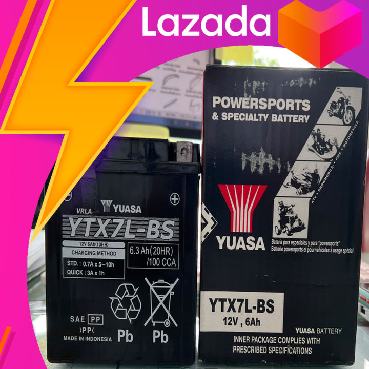 แบตเตอรี่ YTX7 สำหรับรถจักรยานยนต์ฮอนด้า ขนาด 12 โวลต์ | Lazada.co.th
