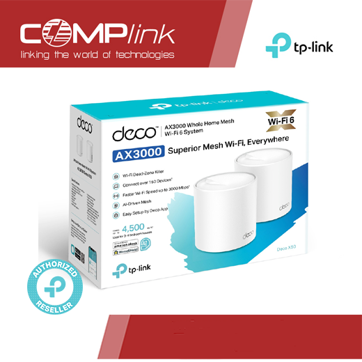 TP-LINK Deco X50 (2 Pack) AX3000 Whole Home Mesh WiFi 6 System | Lazada PH
