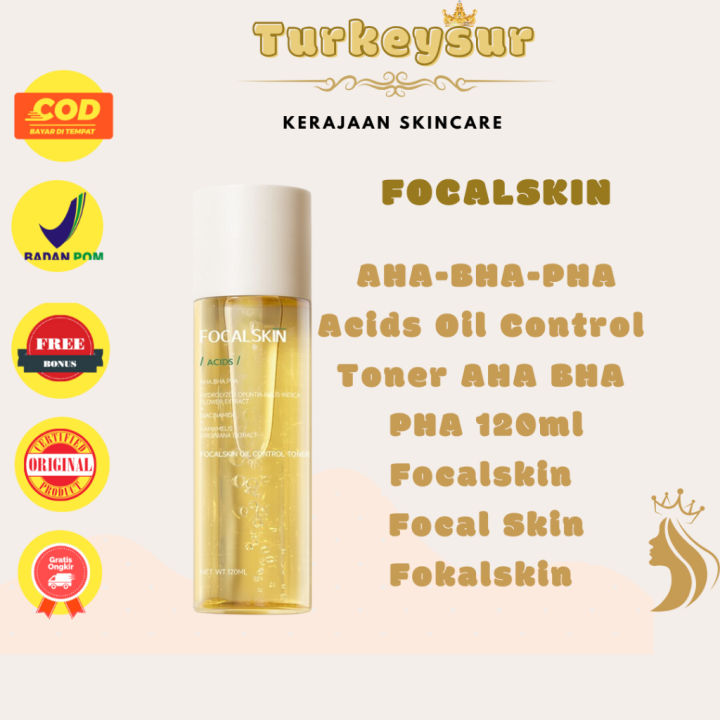 FOCALSKIN AHA-BHA-PHA Acids Oil Control Toner AHA BHA PHA 120ml ...