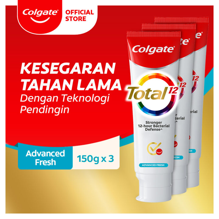 Colgate Total Advanced Fresh Toothpaste/Pasta Gigi 150 gr x 3 | Lazada ...