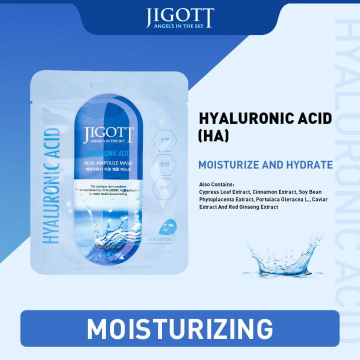 [Korea] JIGOTT Real Ampoule Moisturizing Whitening Mask Sheet 27ml/pc | Lazada PH