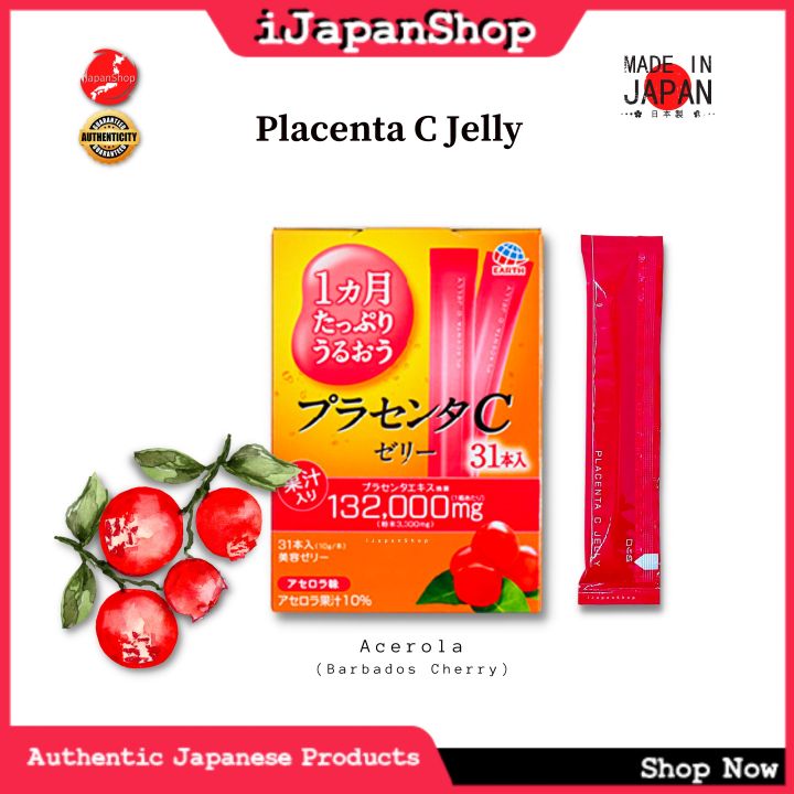 Earth Placenta C77500mg Whitening Beauty Supplement 31 Sachets/ Box 10g- Cherry Acerola Expiry ...