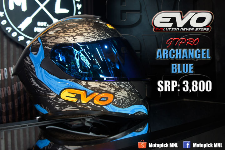 EVO HELMET GT PRO ARCHANGEL FULL FACE WITH CLEAR LENS | Lazada PH