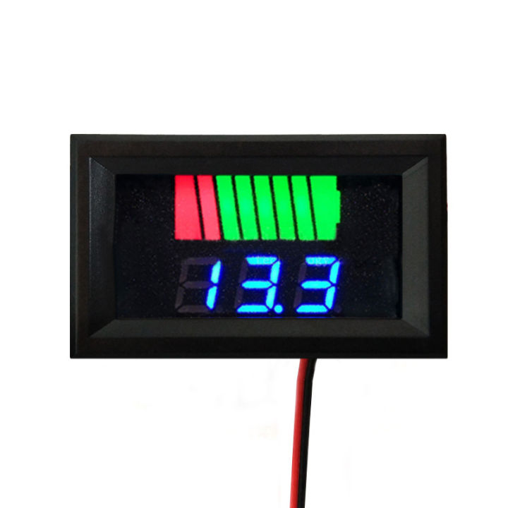 Waterproof Electric Vehicle Voltmeter Electricity Battery Meter Indicator Universal for 12V 24V ...