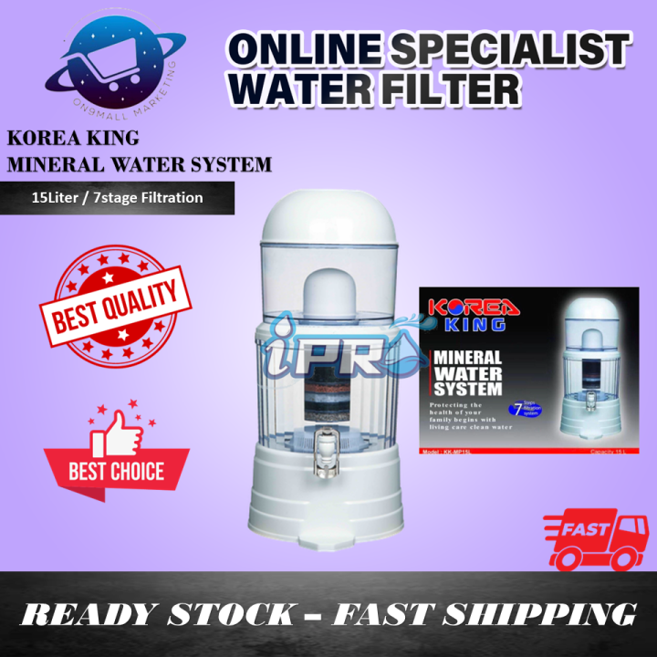KOREA KING 15L Mineral Pot 7 Stages Water Filtration System Water ...
