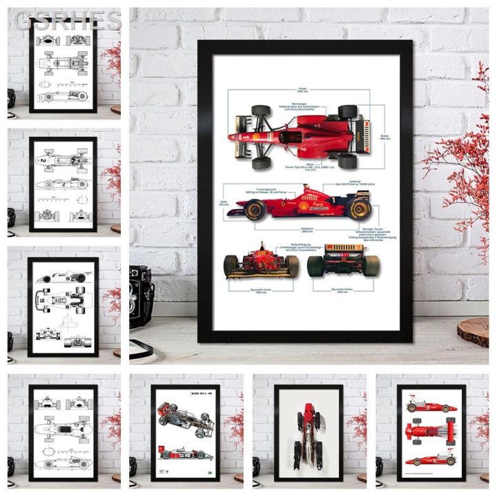 F1 Formula Racing Championship Racing Structure Drawing F1 Home Wall ...