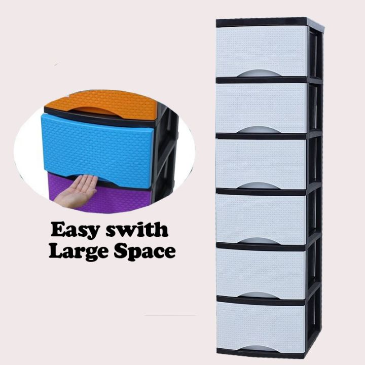 6 LAYER & 5 LAYER Collapsible Drawer Rattan Drawer With Wheels | Lazada PH