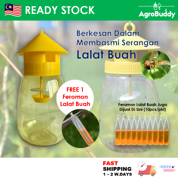 AgroBuddy Fruit Fly Trap Pheromone Attractant Bottle / Botol Perangkap ...