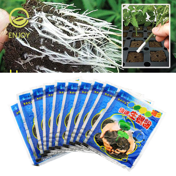 10 Bags 10g Rooting Powder Root Seedling Germination Aid Flower Anther ...