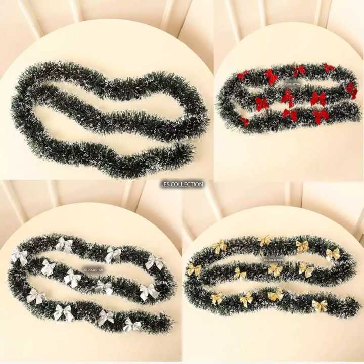 SLINGER POHON NATAL / PUTIH SALJU TINSEL NATAL MURAH DEKORASI PARCEL ...