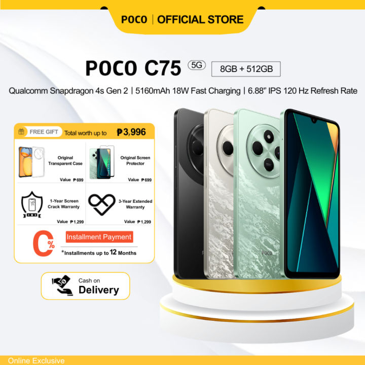 POCO C75/C65 5G Smartphone 6.88" FHD+ Display | 8GB+256GB | 5160mAh ...