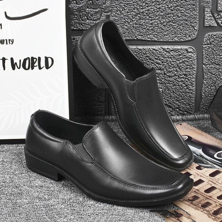 back to school Shuta Black Shoes School Rubber shoes Men's work shoes ...