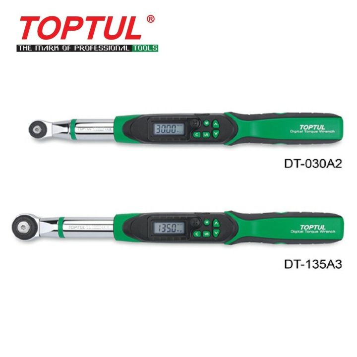 TOPTUL Digital Torque/Angle Wrench with Reversible Ratchet Insert Tool ...