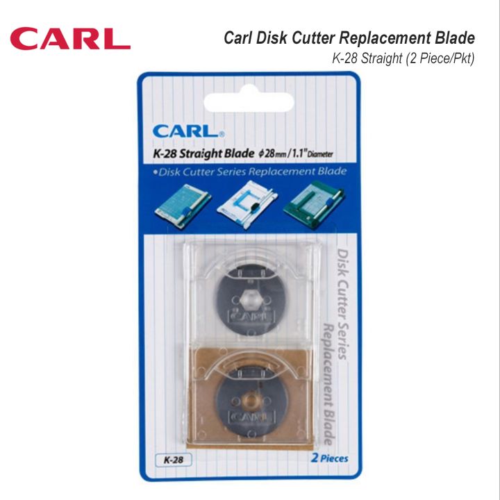 Carl Disk Cutter Replacement Blade K-28 Straight 2 Piece/pkt / K-29 ...