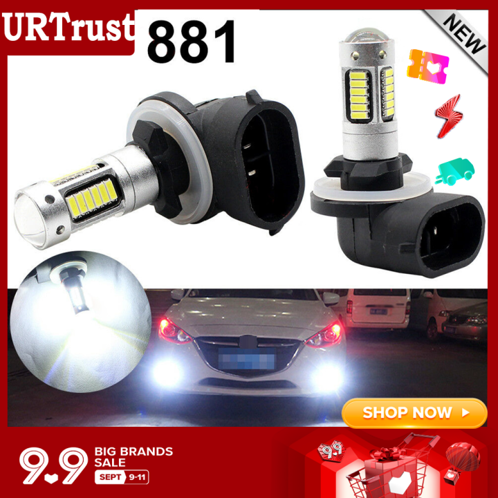 2pcs H27 881 LED Headlight Fog Light Lamp Daytime Running Lights Bulbs ...