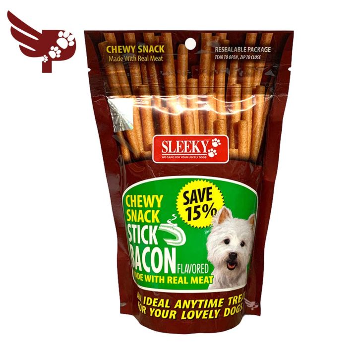 Sleeky Chewy Snack Stick 175g - Bacon Flavor - Dog Treats - petpoultryph | Lazada PH