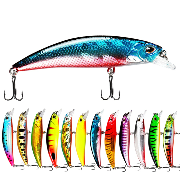 Fishing Lure Minnow 6.5cm 5g/7g Sinking Water Long Throw Lure Hard Bait Minnow 3D Eyes Laser ...