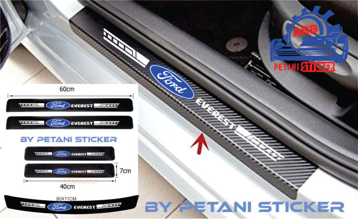 KARBON Stiker sticker mobil pijakan pintu pelindung pintu sill plate ...