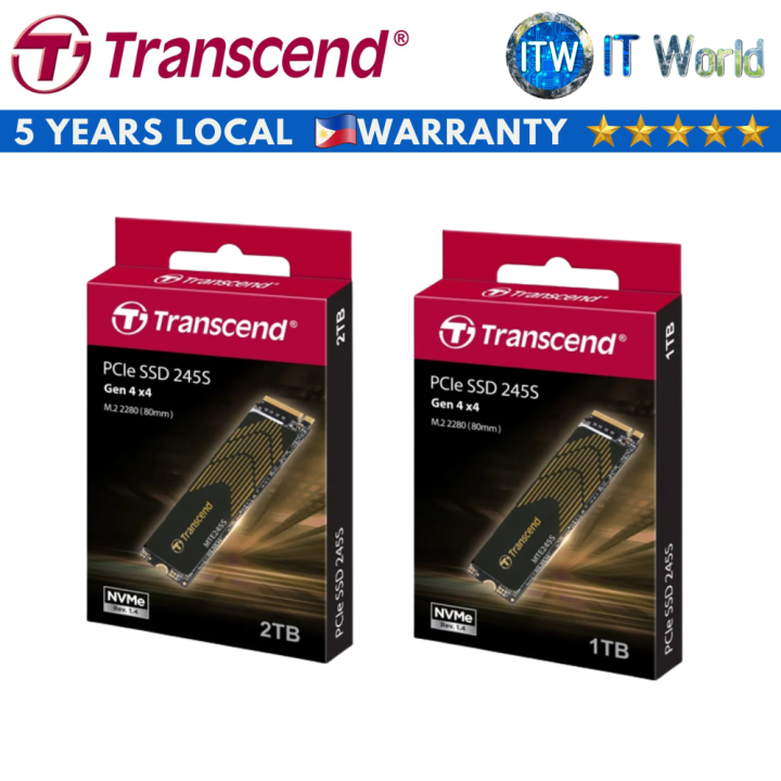 Itw | Transcend 245S M.2 2280 NVMe PCIe Gen4 x4 Internal SSD (1TB | 2TB) | Lazada PH