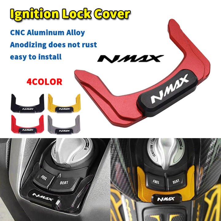 PMShop Nmax V1/V2 Motorcycle Electric Ignition Lock Cover Guard CNC ...