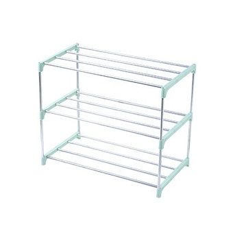 [EC] 3/4 Tiers Aluminium Pole Rod Shoe Rack Shoe Storage Rack Shoe ...