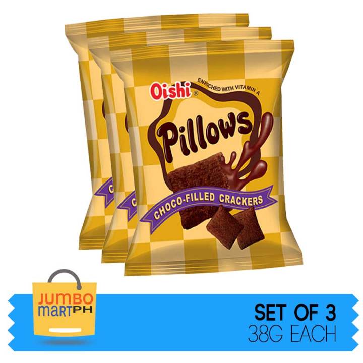 OISHI PILLOWS CHOCO-FILLED CRACKERS 38G / SET OF 3 | Lazada PH