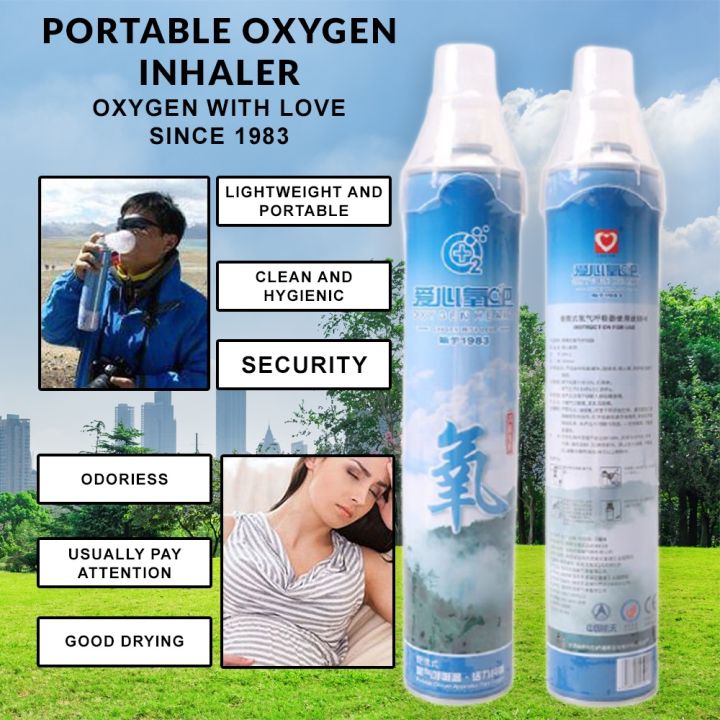 1000ML Portable Oxygen Tank Inhaler Pure Oxygen Cylinder Oxycan ...