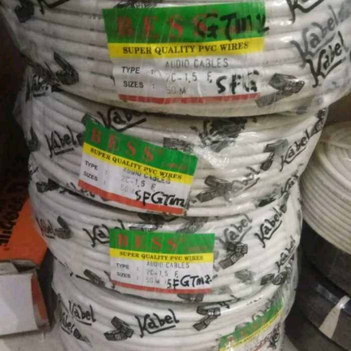 harga1 rol 50 meter Kabel listrik Bess 1 Rol 2 x 1,5 2 × 1,5 Kawat ...