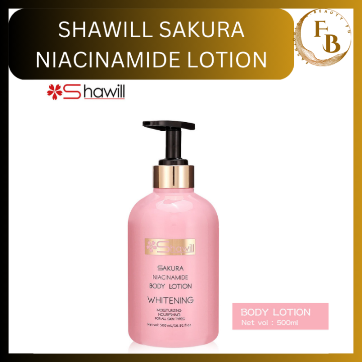 Shawill Niacinamide Whitening Body Lotion BIG 500ML With SPF35+ Lotion Moisturizing Skin Care ...