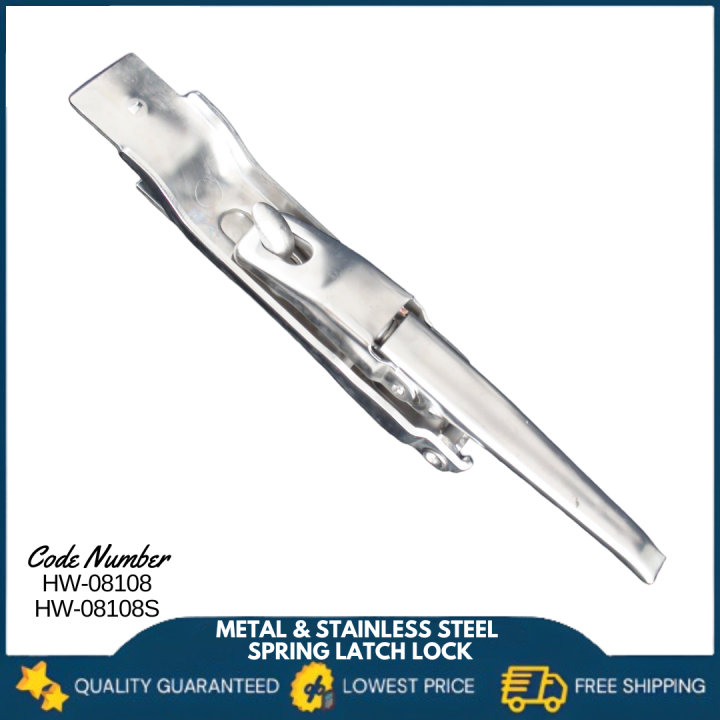 Heavy Duty Metal & Stainless Steel Spring Latch Lock for Trucks #08108 ...