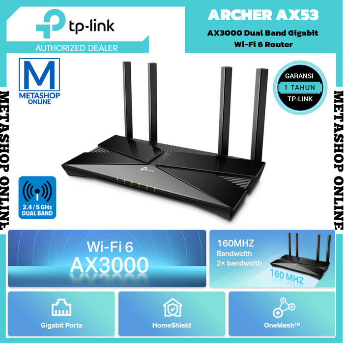 TP-LINK Archer AX53 AX3000 Dual Band Gigabit Wi-Fi 6 Router TPLINK ...