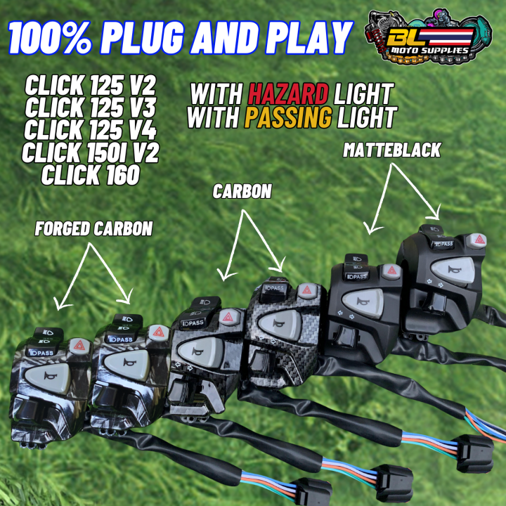 Honda Click Left Handle Switch PLUG AND PLAY 100% with Passing & Hazard ...