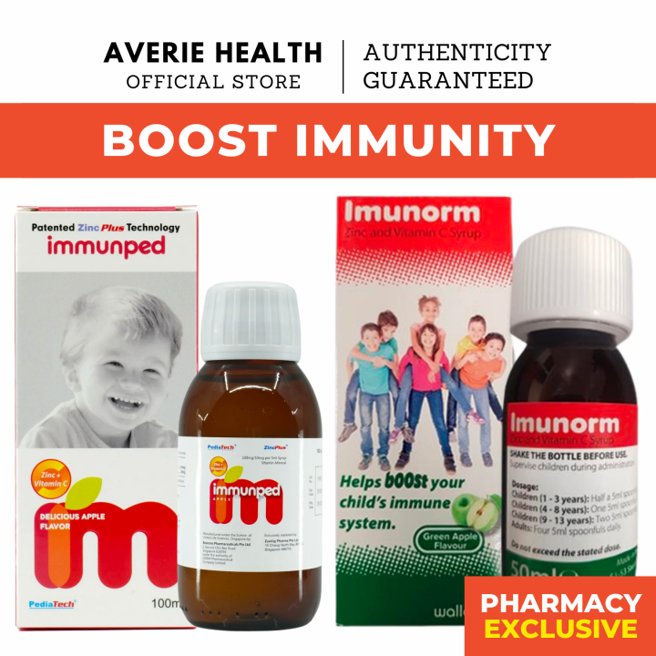 Imunorm 150ml / Immunped 100ml | Vitamin C + Zinc, Children Immunity ...