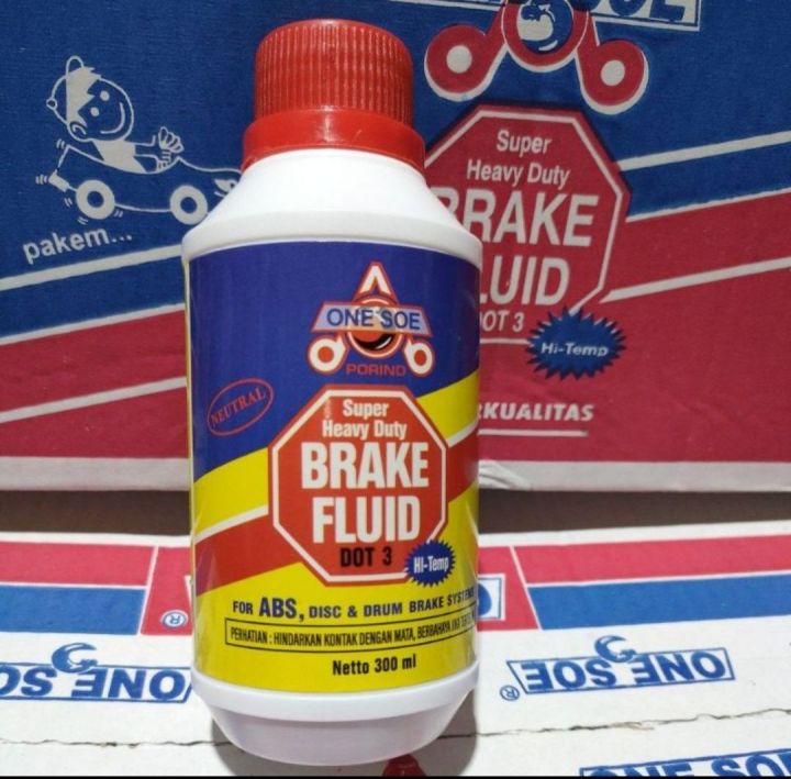 Minyak Rem Oli Rem One Soe 300ml Dot 3 warna Merah Ukuran Besar Bisa ...