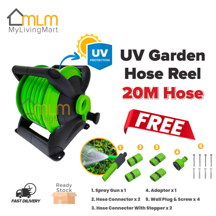 STACKABLE HOSE REEL SET 20METER WITH WALL MOUNTING HOSE REEL Wall ...