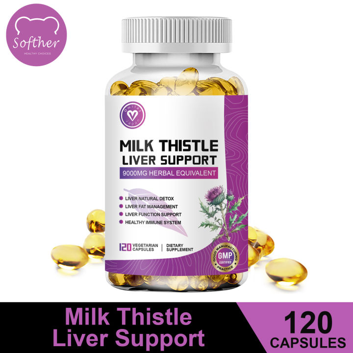 SOFTHER Milk Thistle Liveraide Silymarin Capsule with Dandelion Root ...