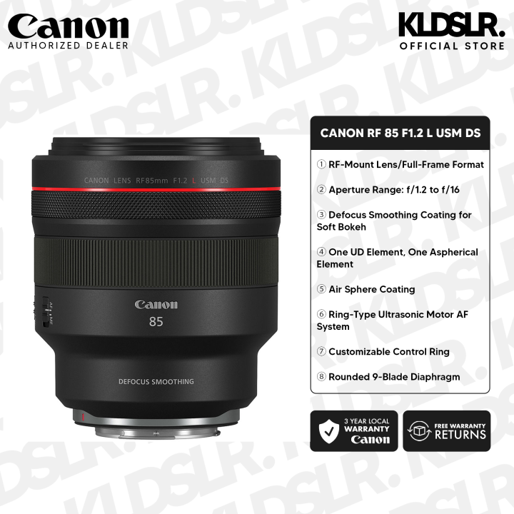 [READY STOCK] Canon RF 85mm F1.2 L USM DS Lens (Canon Malaysia Warranty) | Lazada