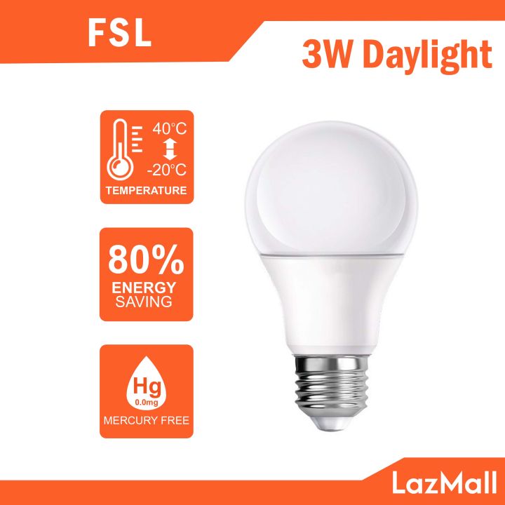 FSL LED Bulb, Light Bulb for House, Ilaw (3 watts) 220 Volts | Lazada PH