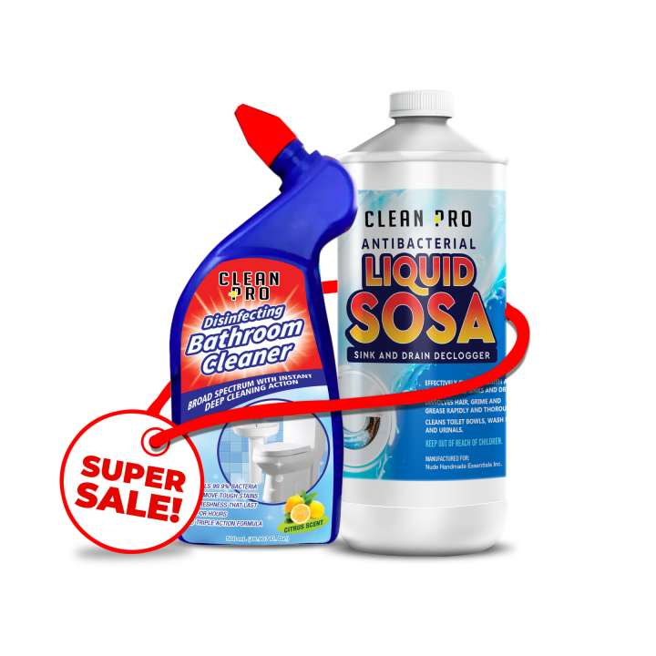 Super Sale: 1 liter liquid sosa & 500ml. Bathroom cleaner | Lazada PH
