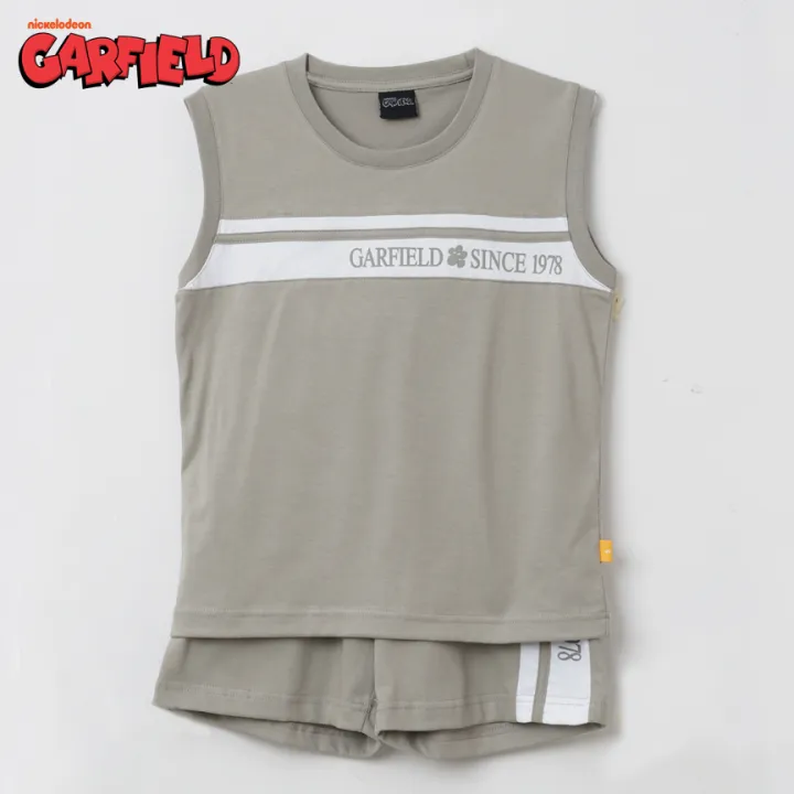 Garfield Children Dual Color Muscle Sando & Short Set | Lazada PH