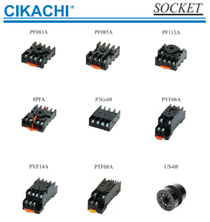 CIKACHI CKC Relay socket / Timer socket / Flush mounting base (8/11/14 ...