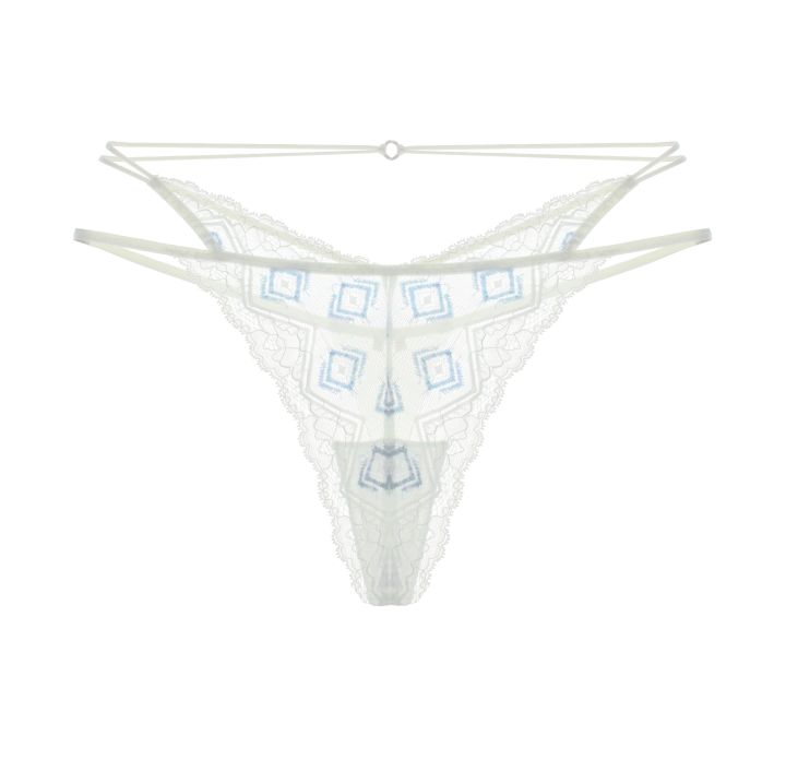 Annebra กางเกงใน ทรงตอง ผ้าลูกไม้ Thong Panty รุ่น AU3-794 สี Off white ...
