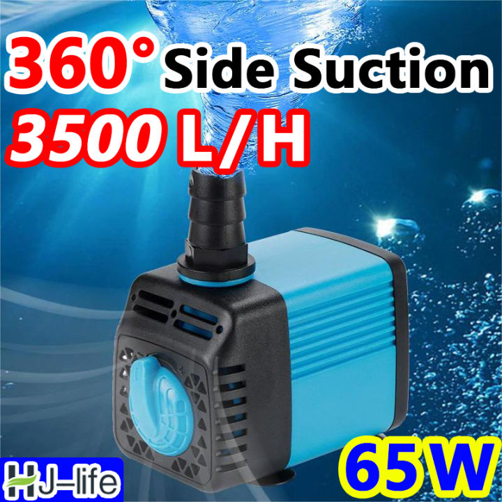 Aquariums water pumps 65W ABS shell Water flow 3500L/H 4 in 1 Filter ...