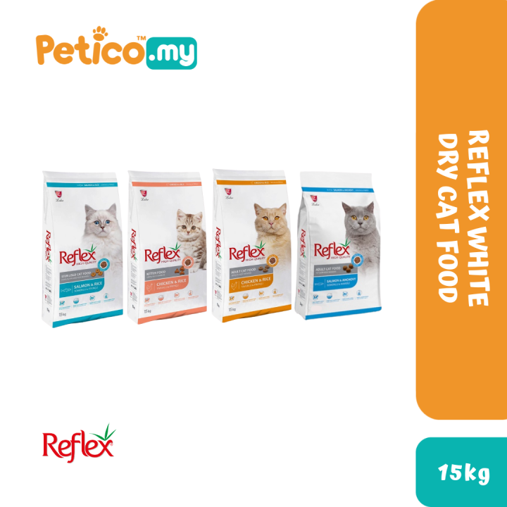 Reflex Cat 15kg (Adult/ Kitten) Dry Cat Food (Chicken/ Salmon/ Anchovy ...