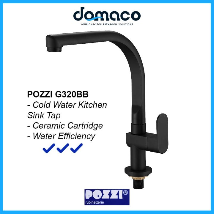 Pozzi G320BB Matt Black Kitchen Sink Tap | Lazada Singapore