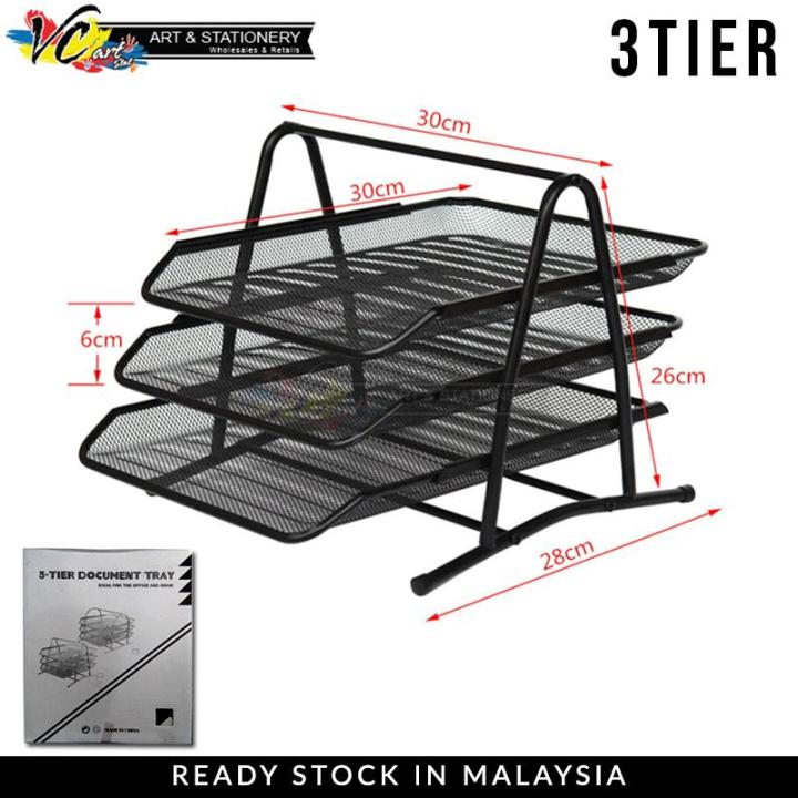 Desk Organizer Paper Tray with 3 Tier or Desktop File Organizer Office ...